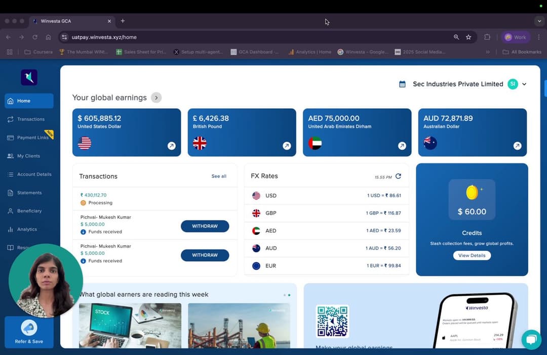 Multi-Currency Business Account | Winvesta